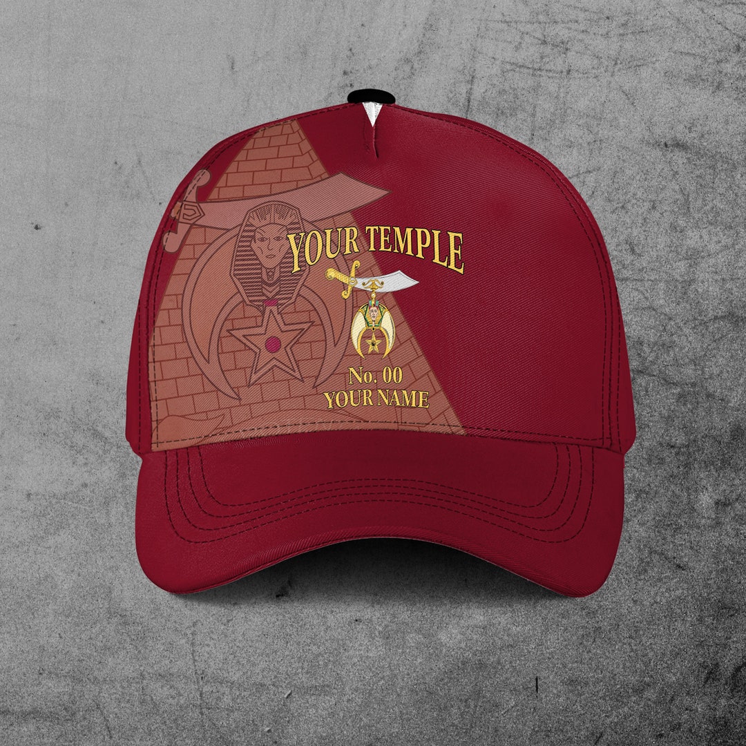 Custom Name Temple Shriners Noble Ancient Past Potentates Baseball Cap ...