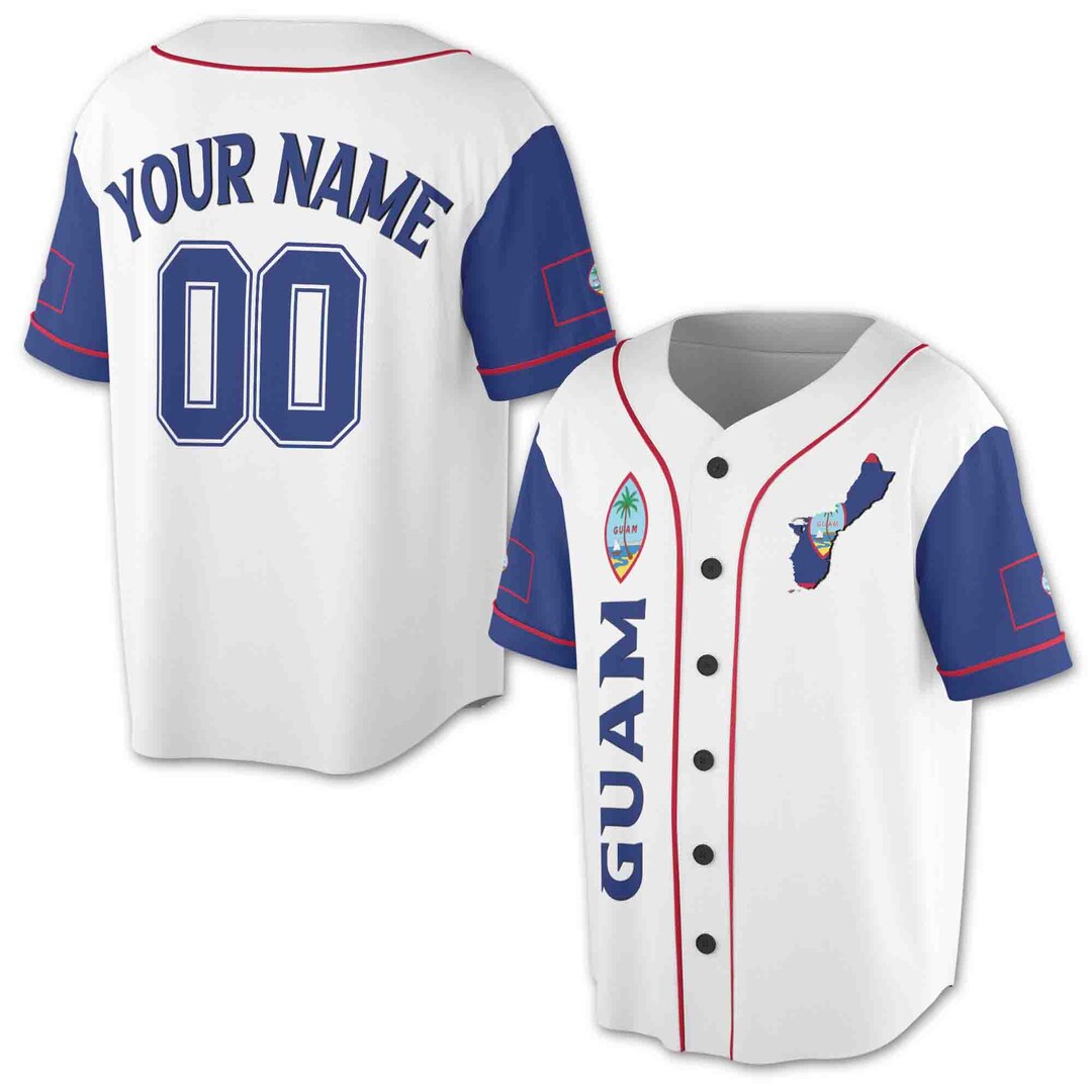 Personalized Name Number Guam Flag Coat of Arms Kid Youth Adult ...