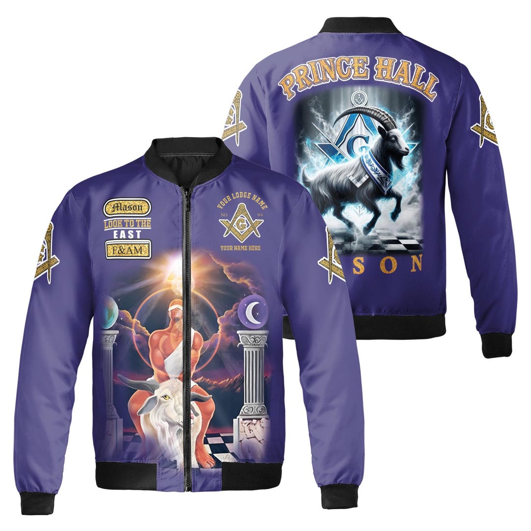 Freemason Prince Hall Masonic Medieval Astral Bomber Jacket S-5XL - Etsy