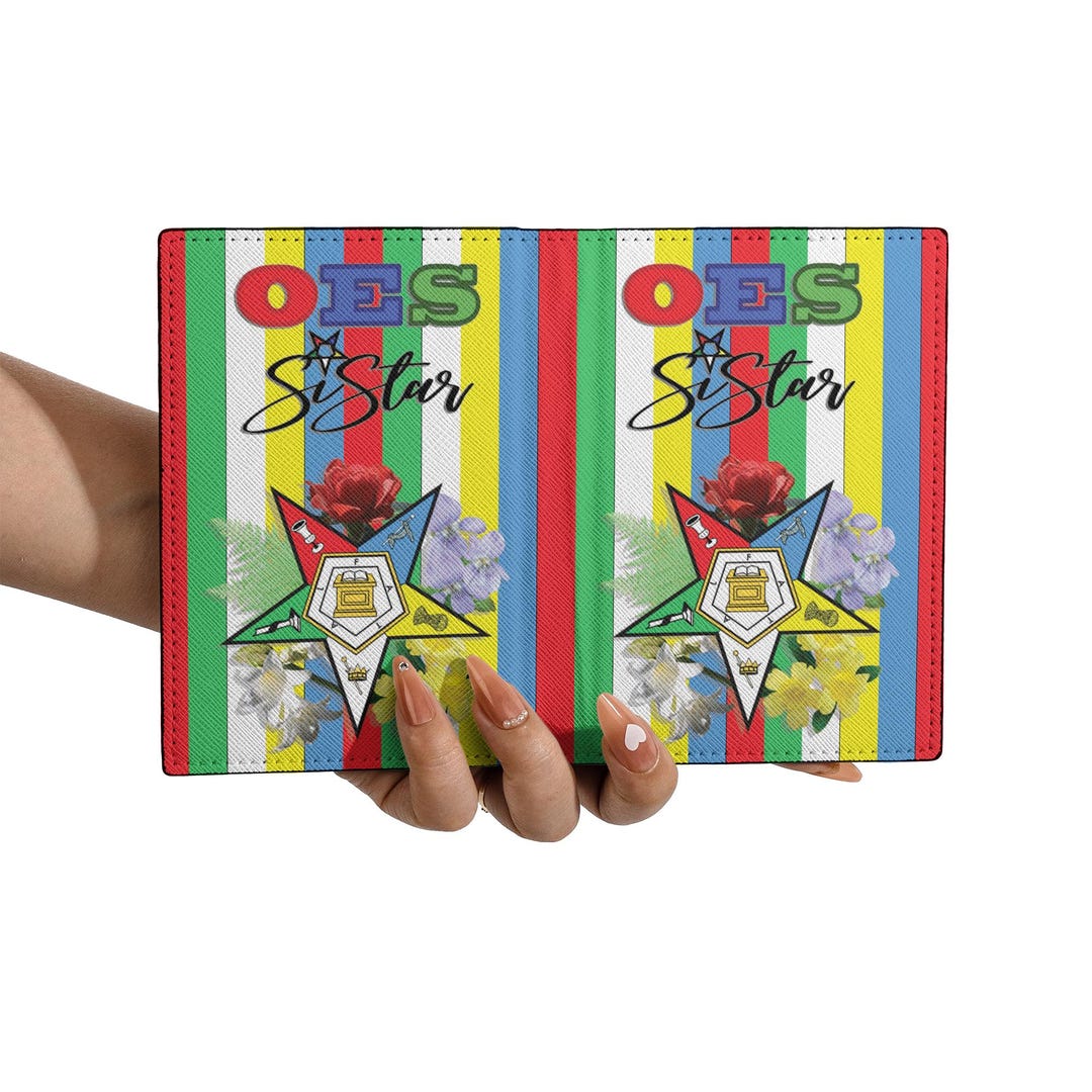 Order of the Eastern Star OES Floral Sistar Freemason Passport Holder ...