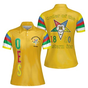 Personalized Order of the Eastern Star OES 1850 Women's Polo Shirt S ...