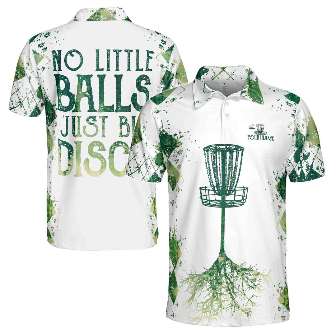Custom Name Funny Disc Golf No Little Balls Just Big Discs Men's Polo ...