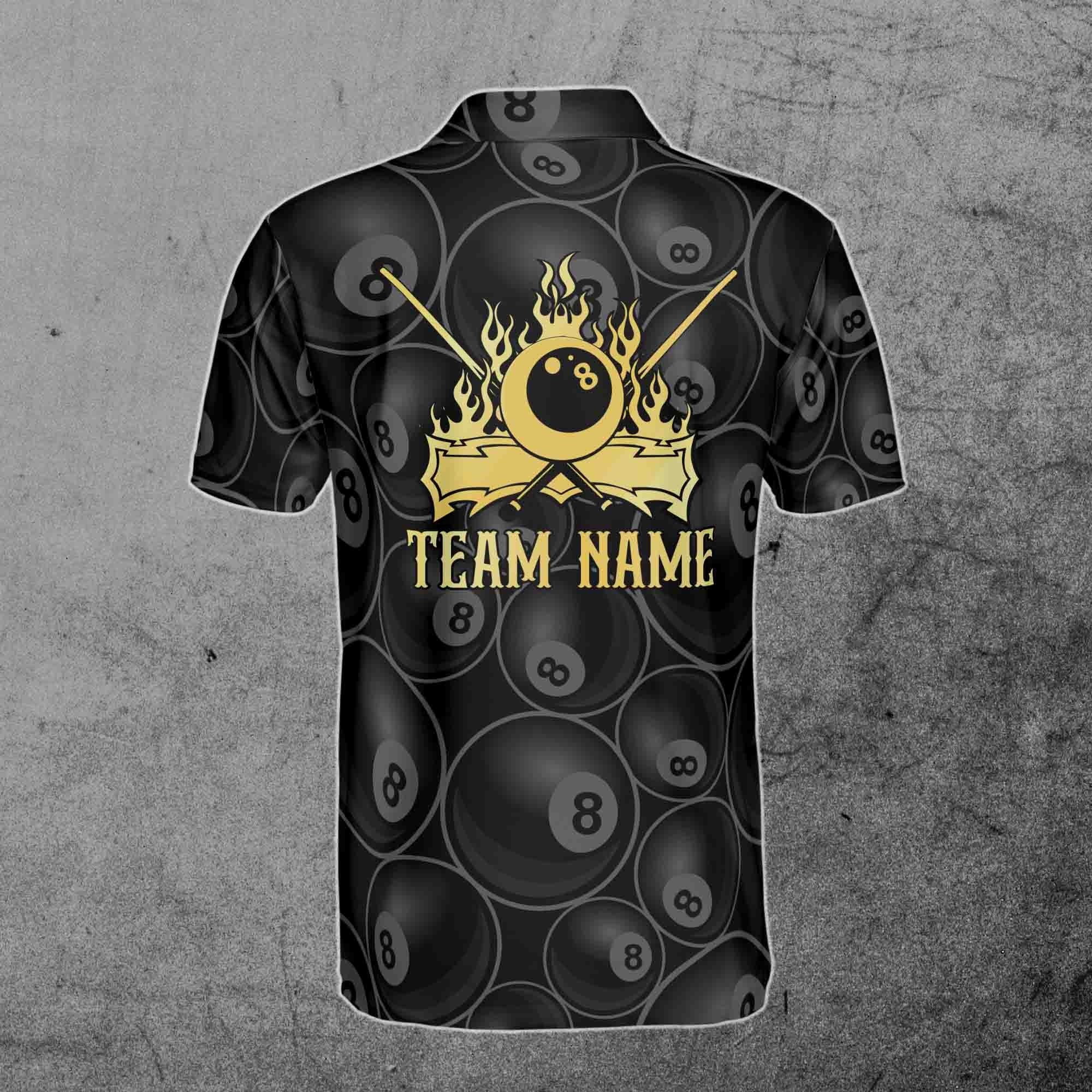 Personalized Name and Team Billiards Pool Team Club Men 3D Polo Shirt ...