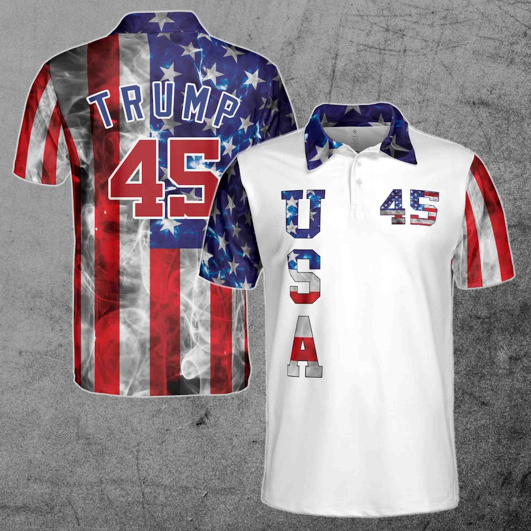 Donald Trump 45 Pro Trump Smoke American Flag Baseball Jersey S-5XL - Etsy