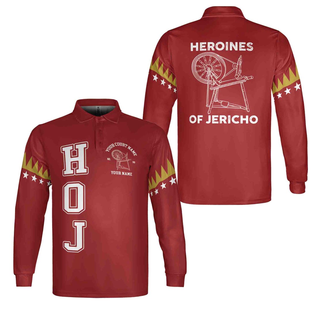 Customized Court Heroines of Jericho HOJ Long Sleeve Polo Shirt S-5XL ...