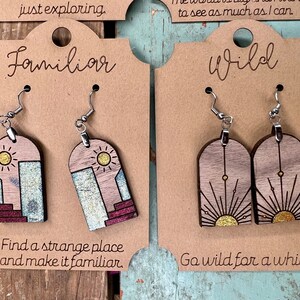 12 Arch Dangle Earring Set With Earring Cards SVG File for Laser ...