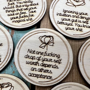 Sweary Affirmation Bundle SVG File for Glowforge and Laser Cutters, 30 ...