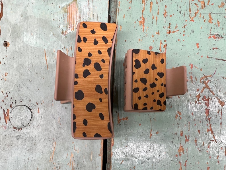 7 Animal Print Hair Clip Bundle SVG File for Laser Cutters, Large and ...