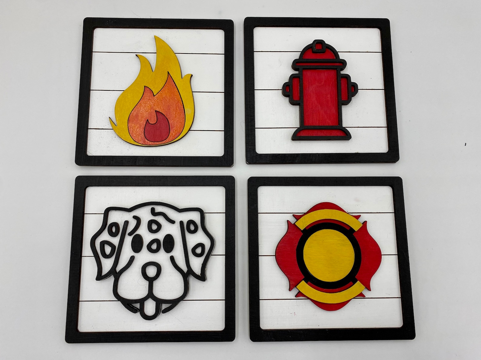 Firefighter Sign Set SVG File for Laser Cutters 4 Signs | Etsy
