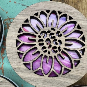 4 Flower Car Vent Clip Diffuser Design Bundle SVG File, Includes Backer ...