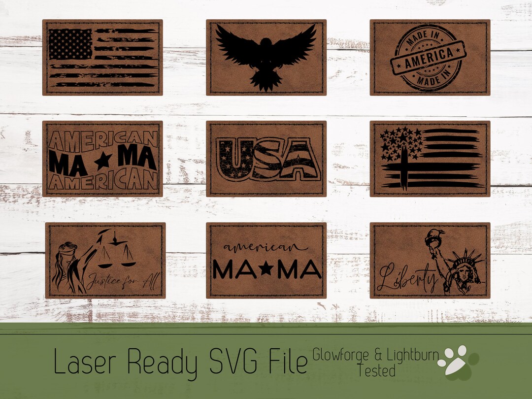 9 Hat Patch America Design Bundle SVG File Laser, Engrave File for ...