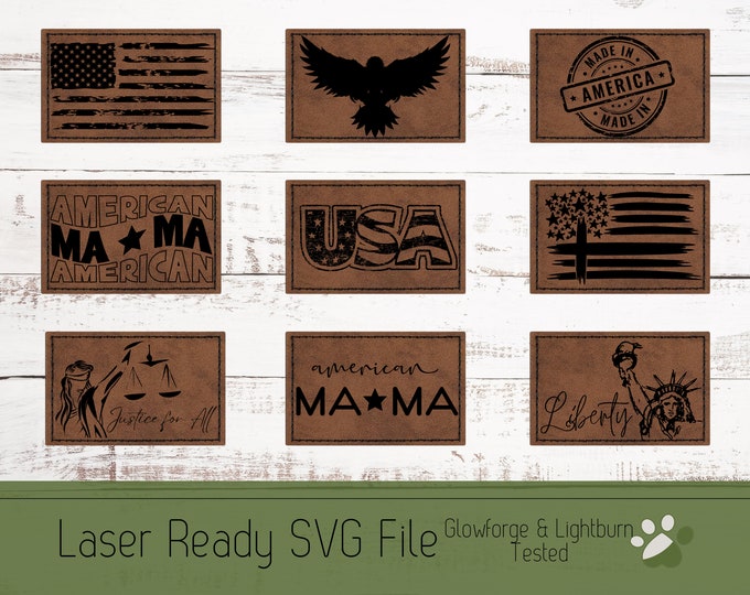 9 Hat Patch America Design Bundle SVG File Laser, Engrave File for ...