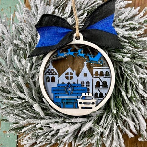 Police Station Ornament SVG File for Laser Cutters, Glowforge Ready ...