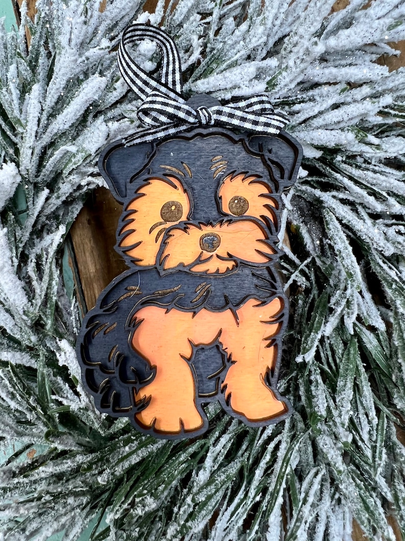 Yorkshire Terrier Yorkie Ornament SVG File for Laser Cutters - Etsy