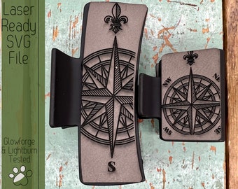 Cow Print Hair Clip SVG File for Laser Cutters Large and - Etsy