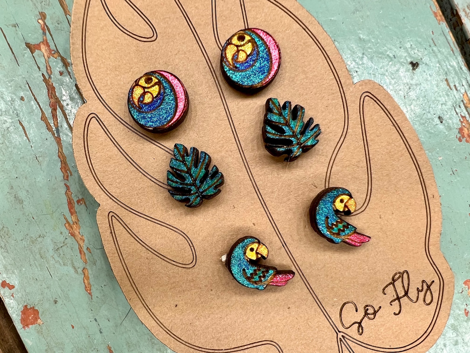 30 Stud Earrings With Earring Cards SVG File for Laser Cutters ...