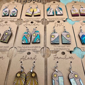 12 Arch Dangle Earring Set With Earring Cards SVG File for Laser ...