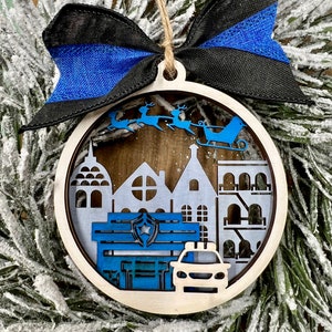 Police Station Ornament SVG File for Laser Cutters, Glowforge Ready ...
