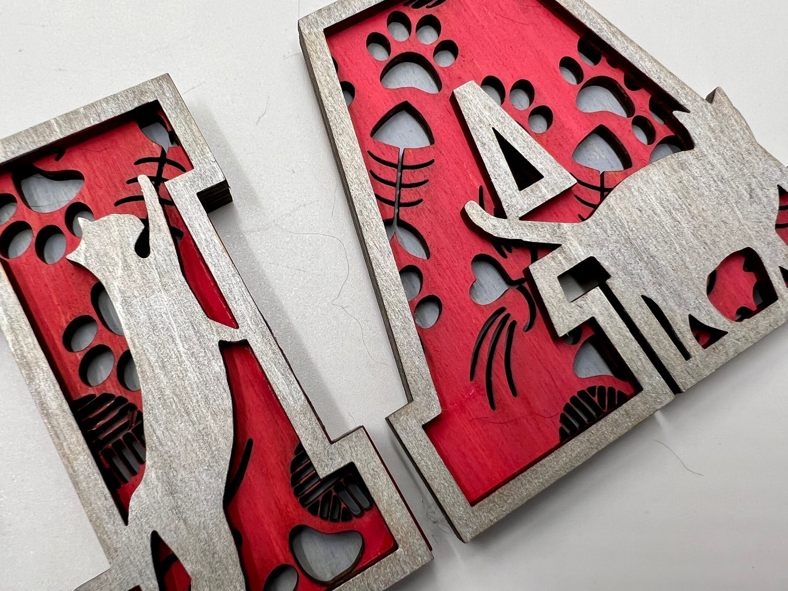 Cat Lover Alphabet SVG File for Laser Cutters Glowforge 3 - Etsy