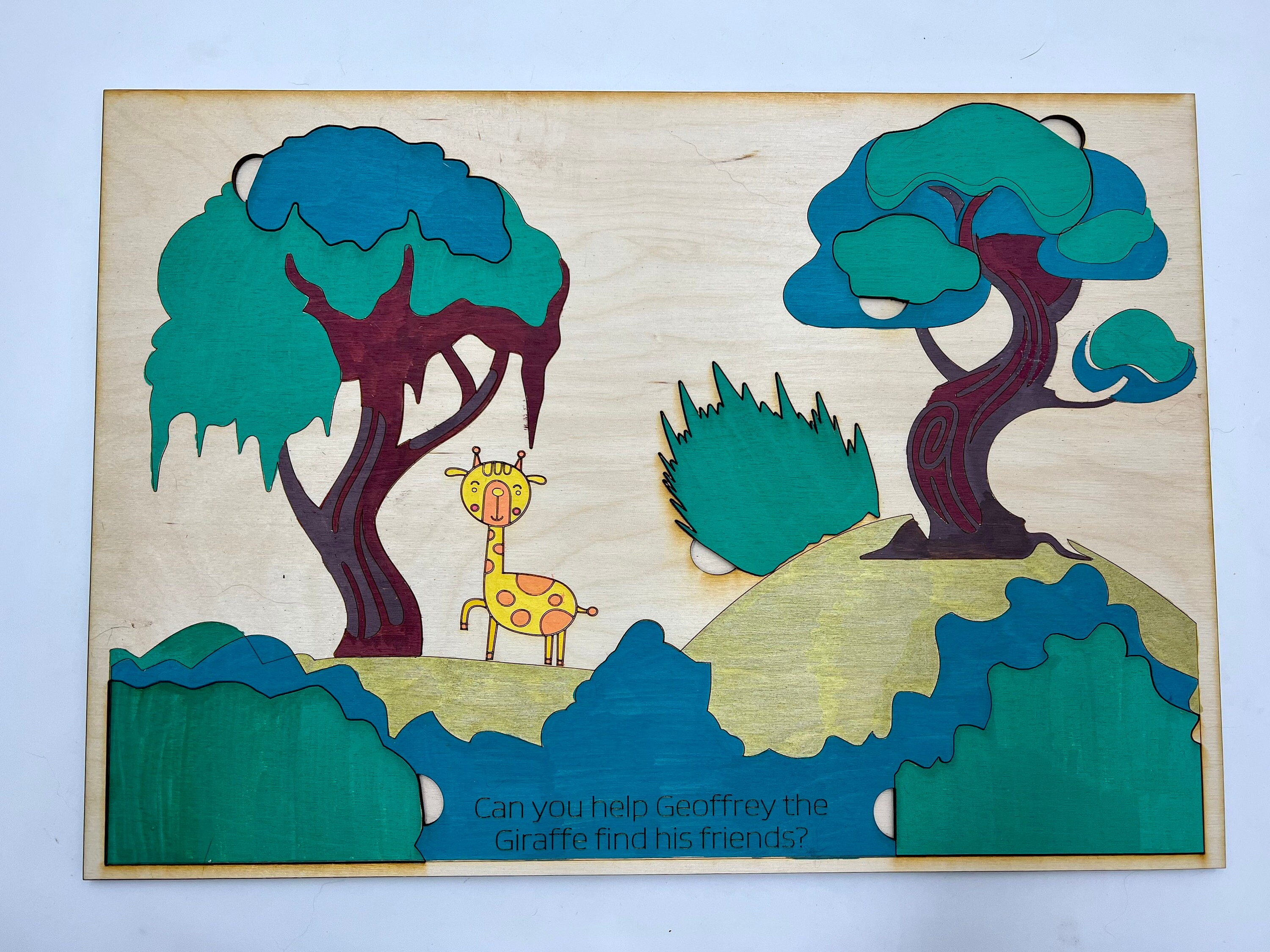 Hidden Friends Animal Puzzle SVG File for Laser Cutters, Animal Puzzle ...