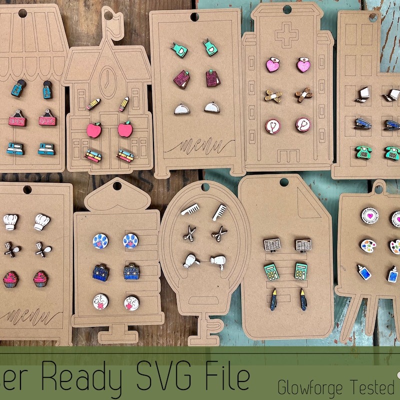 Stud Earrings Svg - Etsy
