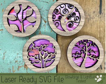 4 Flower Car Vent Clip Diffuser Design Bundle SVG File, Includes Backer ...