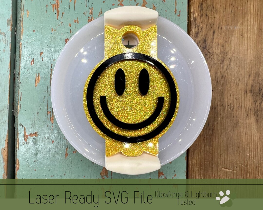 Stanley Tumbler Smiley Face 20/ 30/ 40 Oz SVG File for Laser Cutters ...
