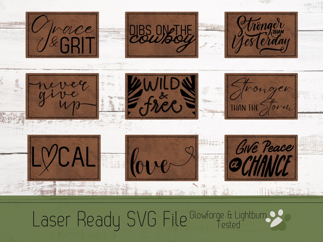 9 Hat Patch Inspirational Design Bundle SVG File Laser Engrave File for ...