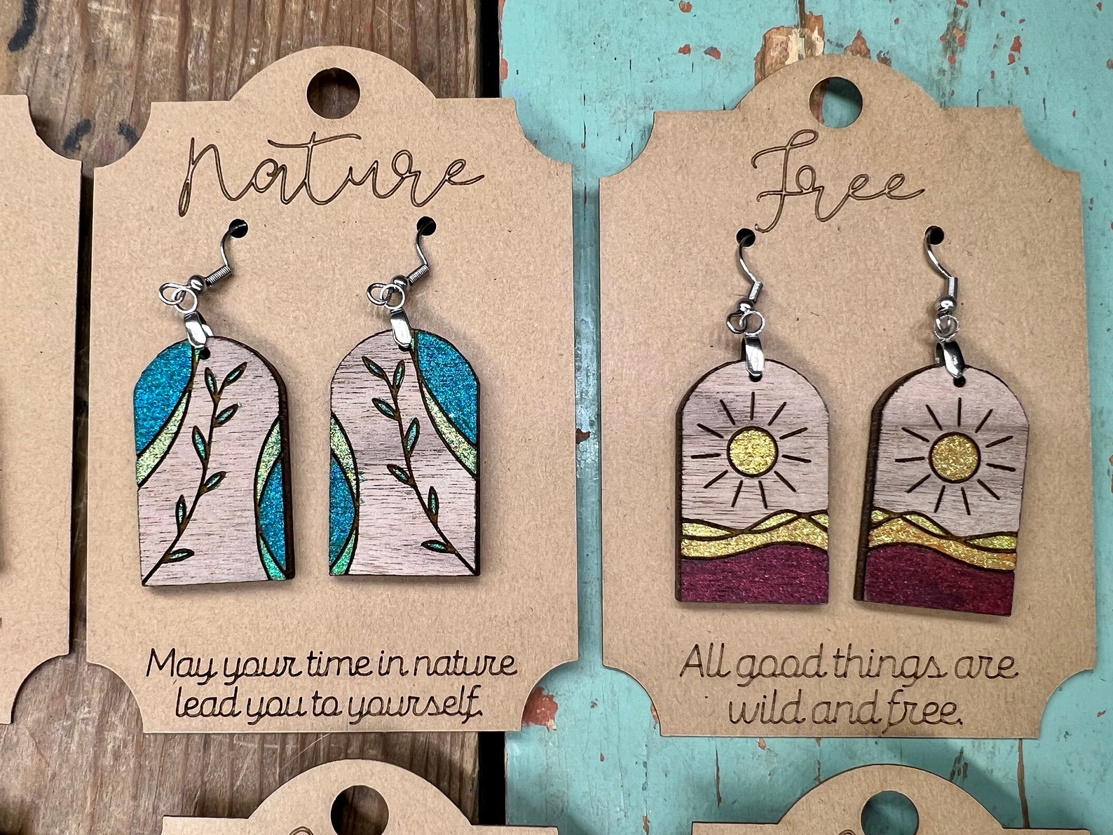 12 Arch Dangle Earring Set With Earring Cards SVG File for Laser ...
