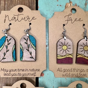 12 Arch Dangle Earring Set With Earring Cards SVG File for Laser ...