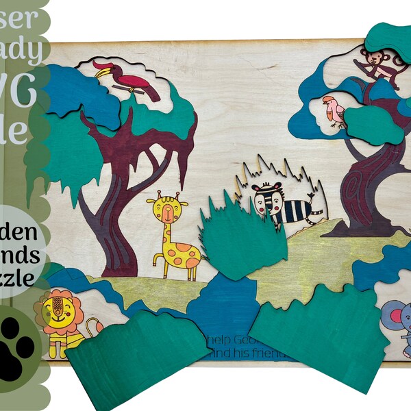 Animal Puzzle Svg - Etsy