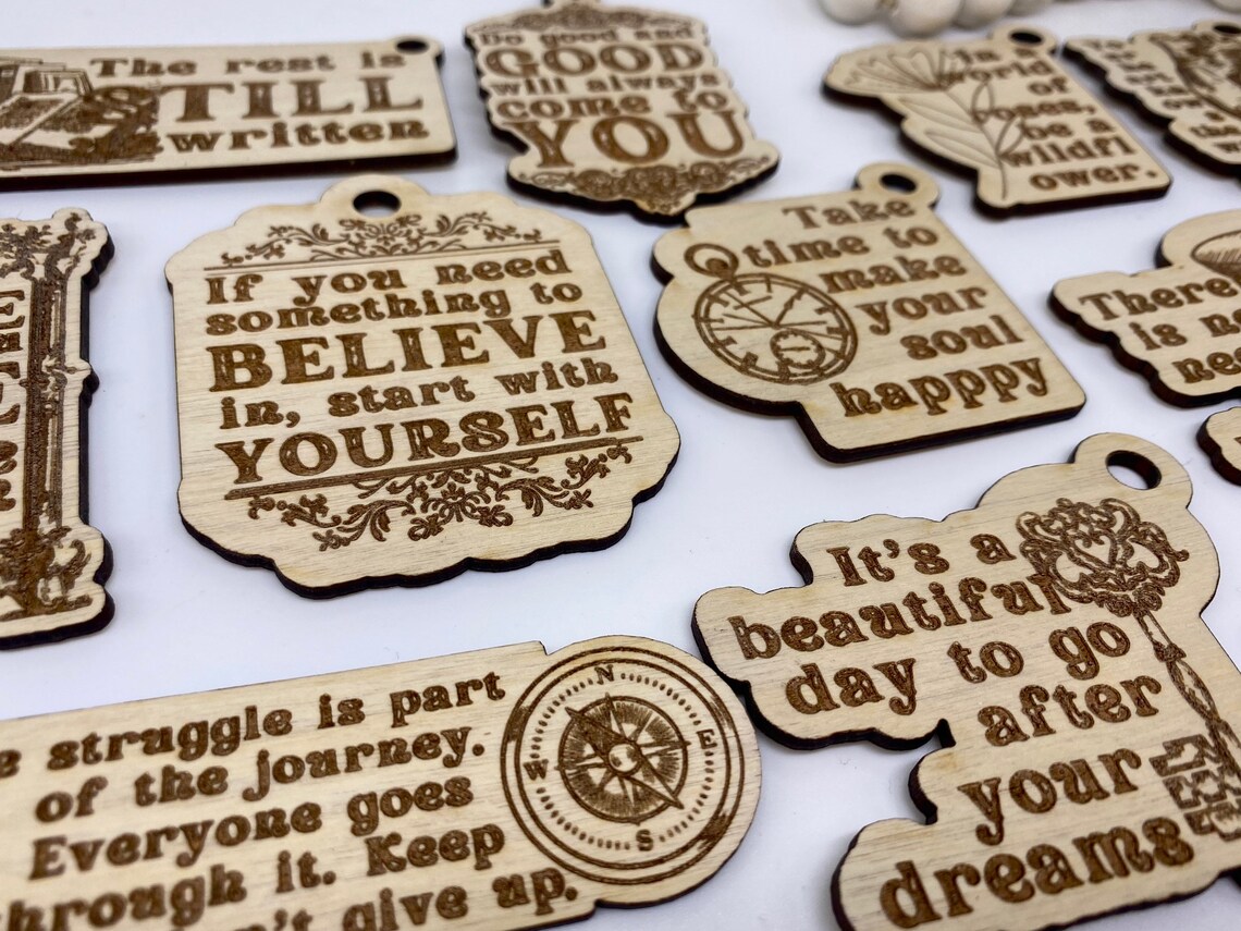 Keychain Bundle SVG File for Glowforge and Laser Cutters - Etsy