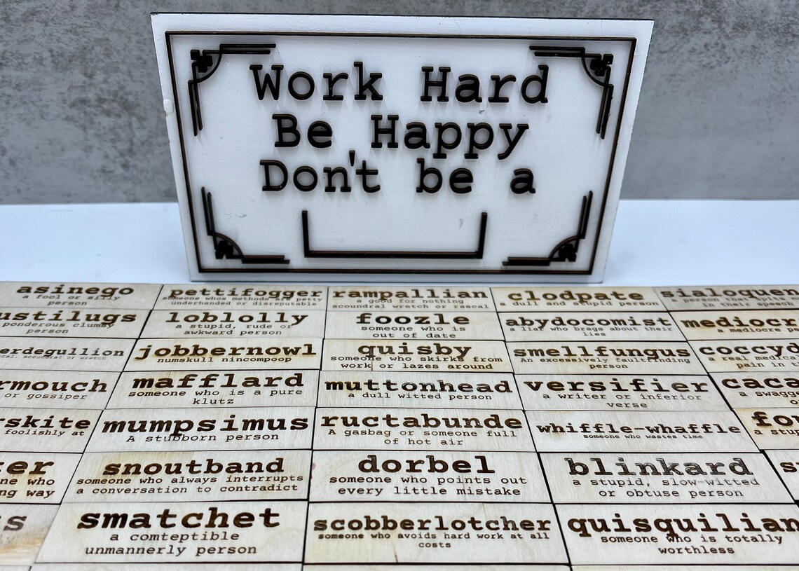 Insult Desk Box SVG File SVG File for Laser Cutters Humor - Etsy