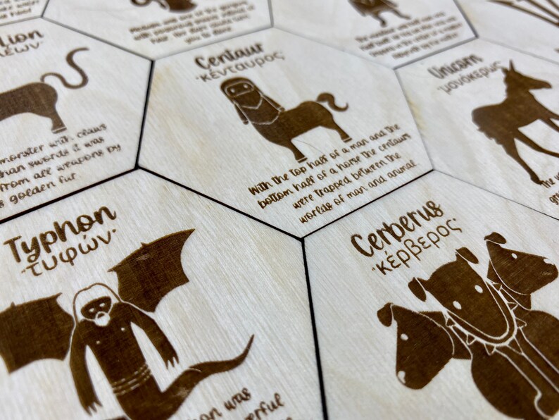 Greek Mythology Fact Token Bundle SVG File for Glowforge and - Etsy