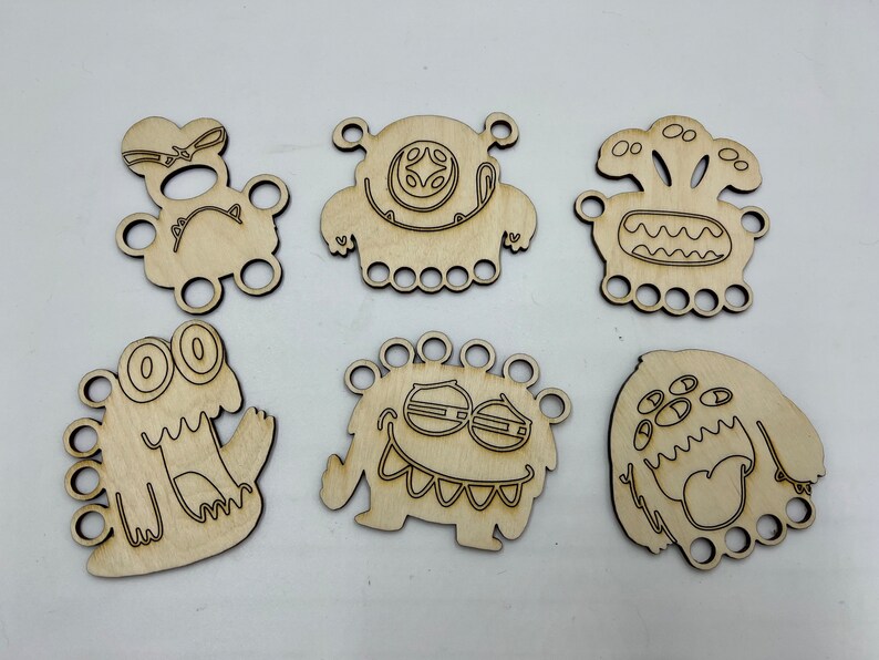 Pipe Cleaner Monsters SVG File for Laser Cutters, Glowforge DIY Kit ...