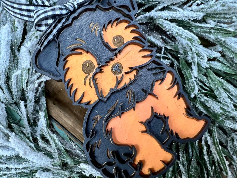 Yorkshire Terrier Yorkie Ornament SVG File for Laser Cutters - Etsy