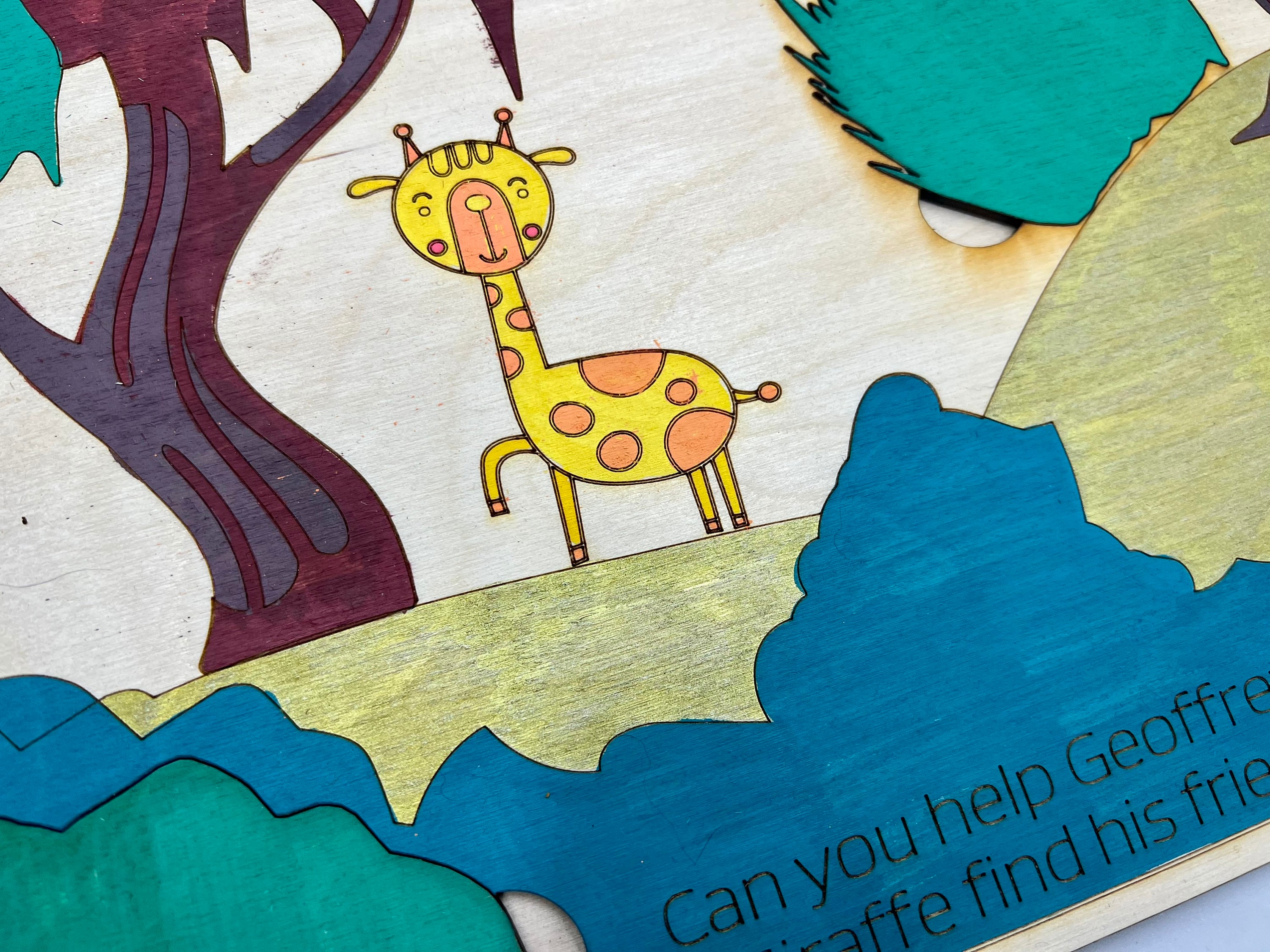 Hidden Friends Animal Puzzle SVG File for Laser Cutters, Animal Puzzle ...