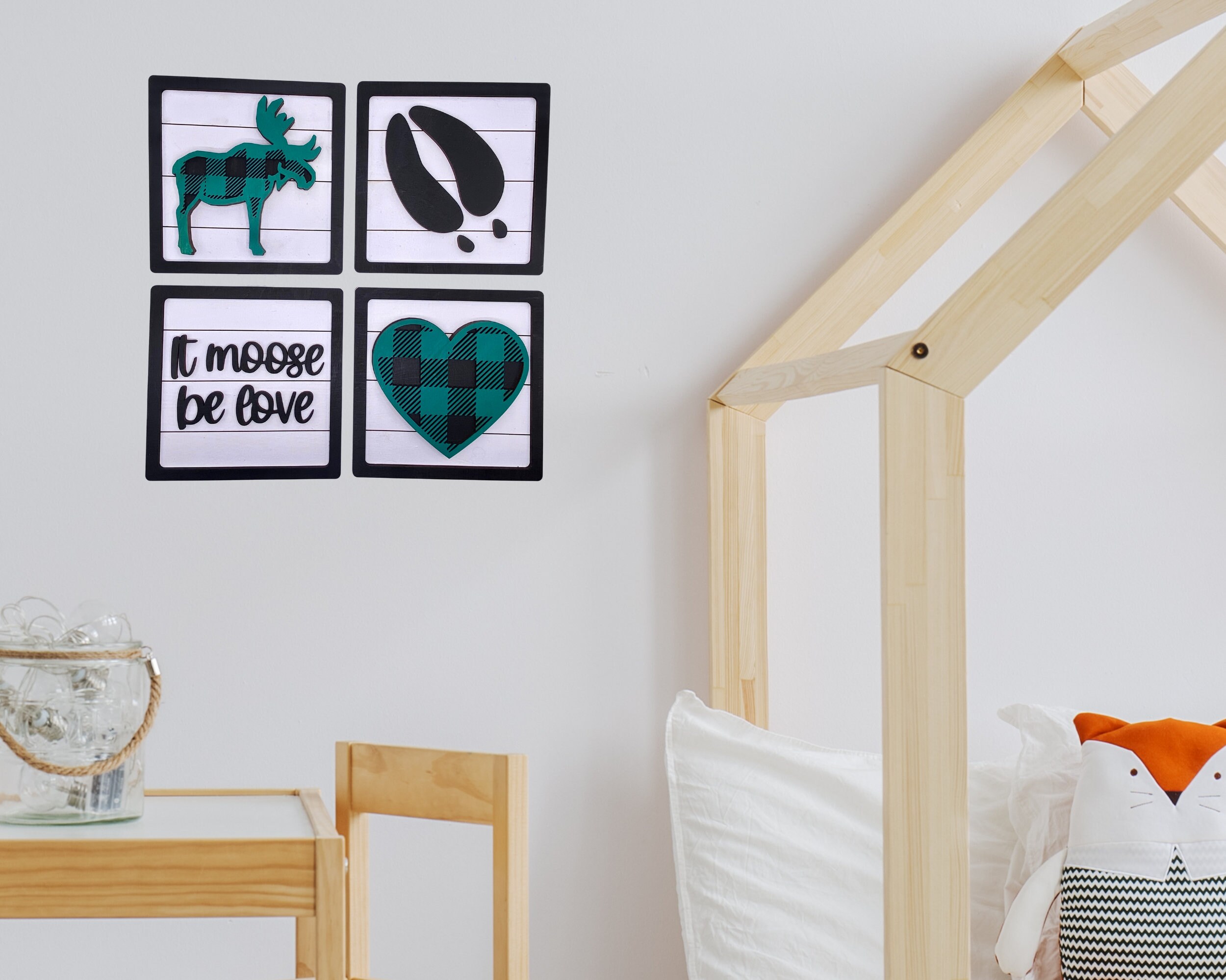 Moose Sign Set SVG File for Laser Cutters 4 Signs With - Etsy