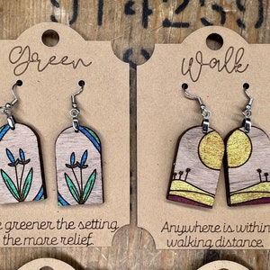 12 Arch Dangle Earring Set With Earring Cards SVG File for Laser ...