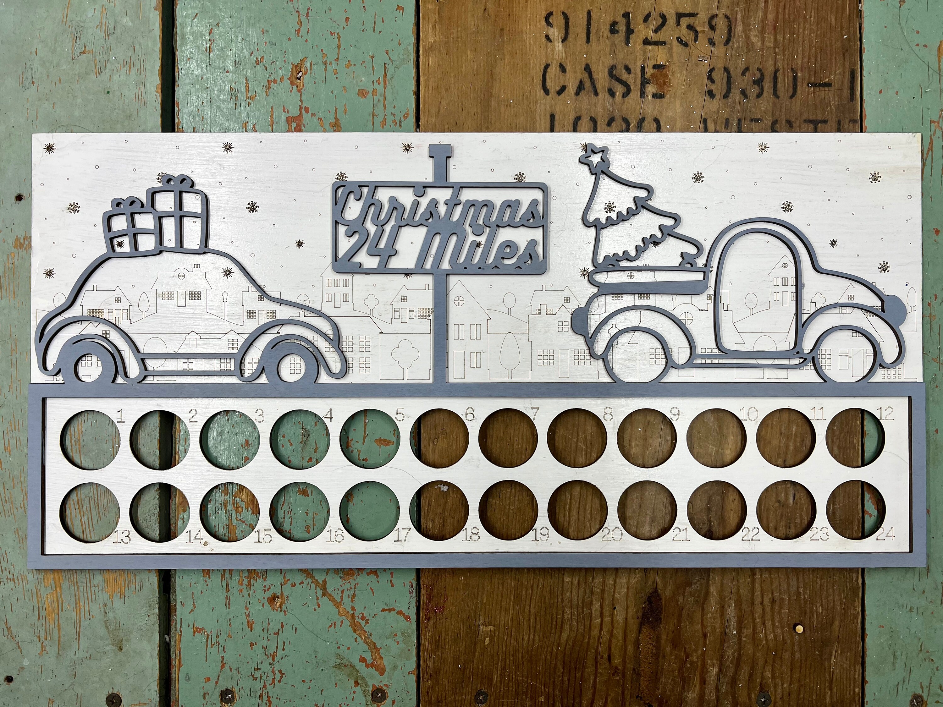 Christmas Countdown Sign SVG Laser Cut File Chocolate - Etsy