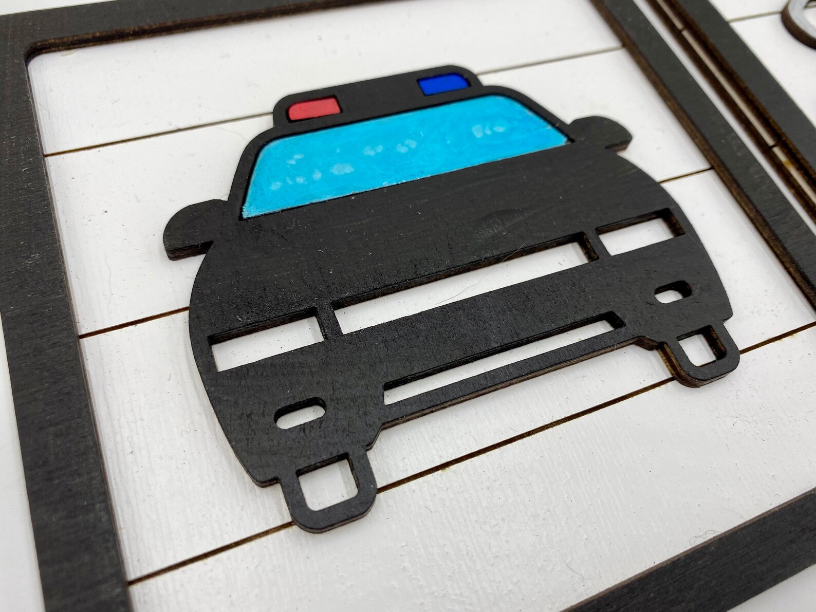 Police Sign Set SVG File for Laser Cutters, 4 Signs Shiplap and Police ...