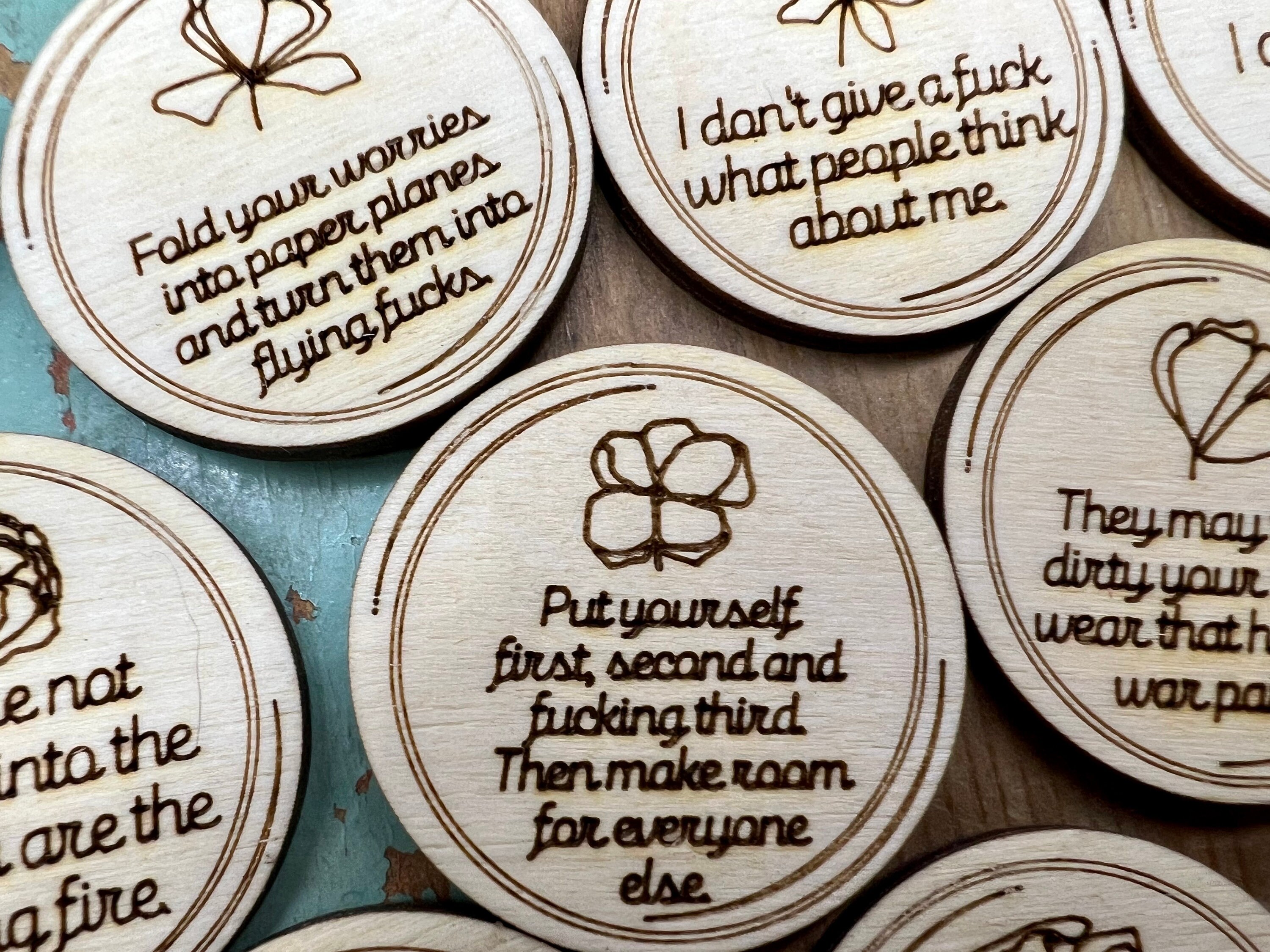 Sweary Affirmation Bundle SVG File for Glowforge and Laser Cutters, 30 ...