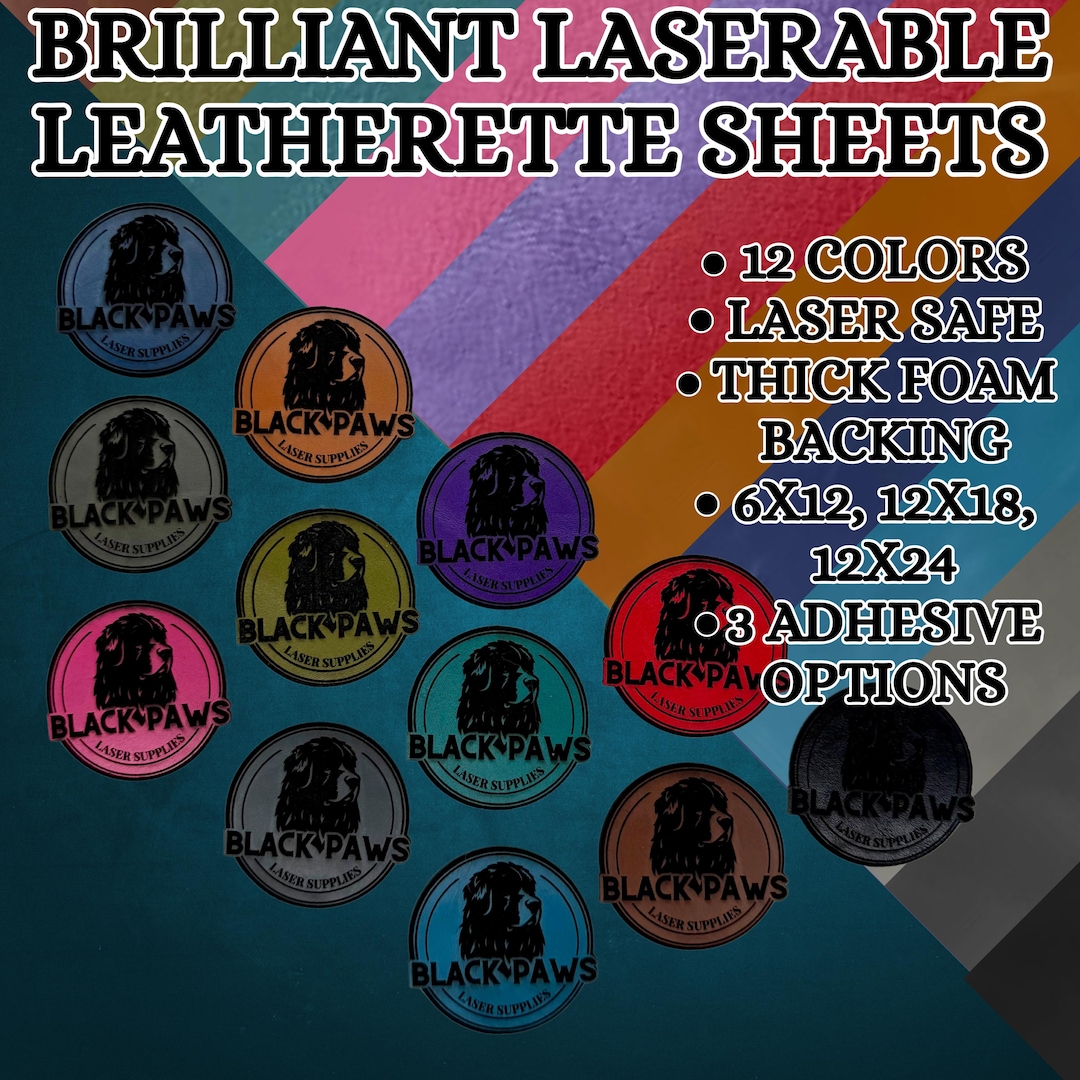Brilliant Laser Safe Leather Premier Quality Laserable Leatherette ...