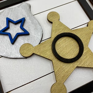 Police Sign Set SVG File for Laser Cutters, 4 Signs Shiplap and Police ...