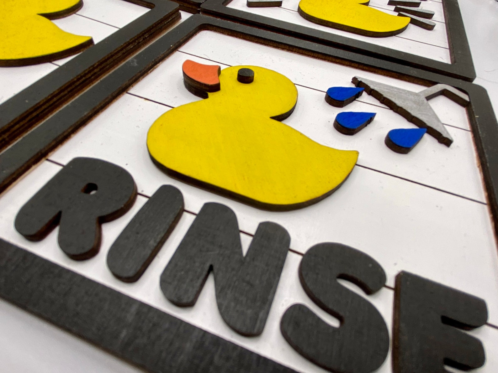 Rubber Duck Sign Set SVG File for Laser Cutters, 4 Signs With Shiplap ...