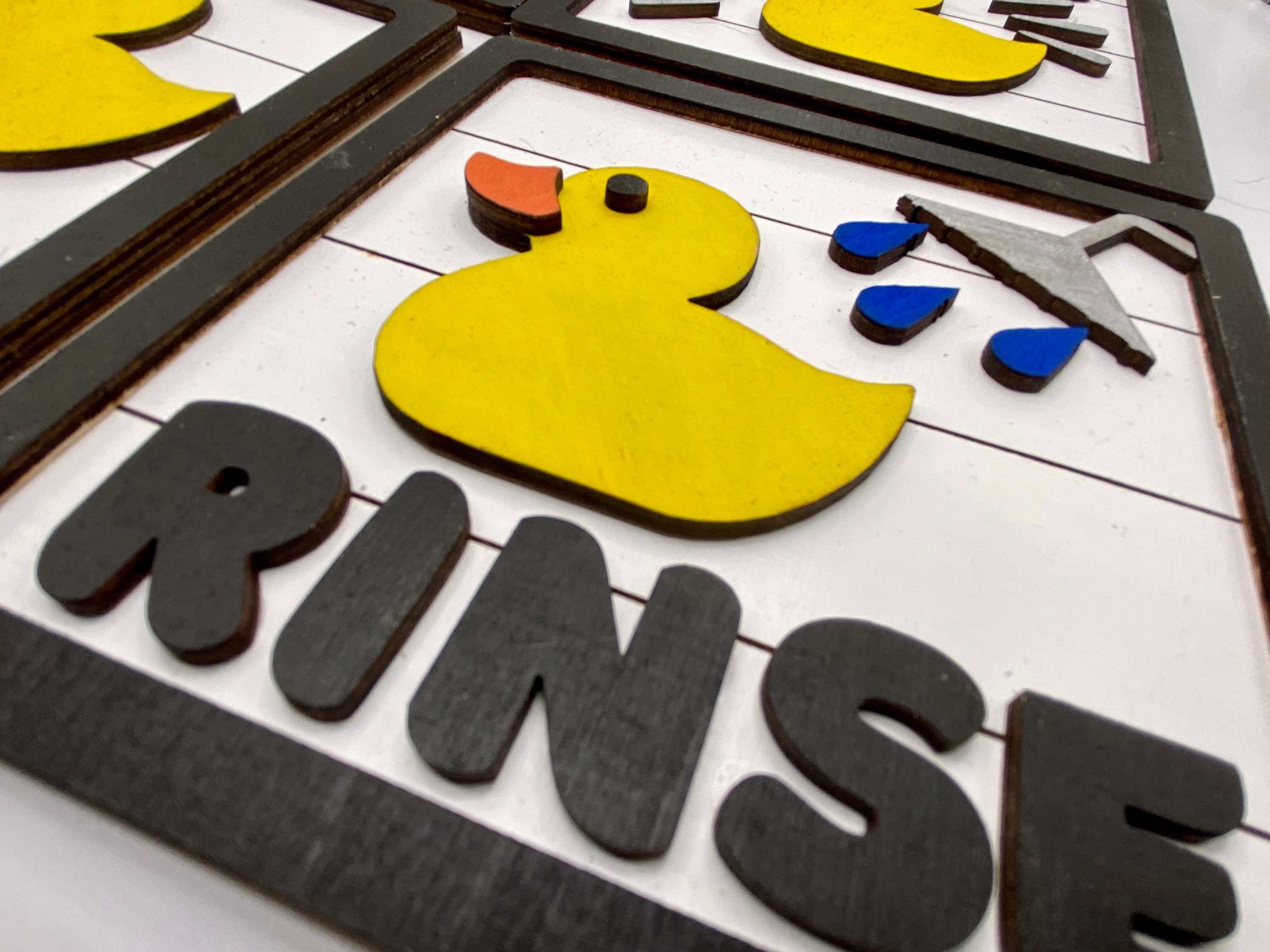 Rubber Duck Sign Set SVG File for Laser Cutters, 4 Signs With Shiplap ...