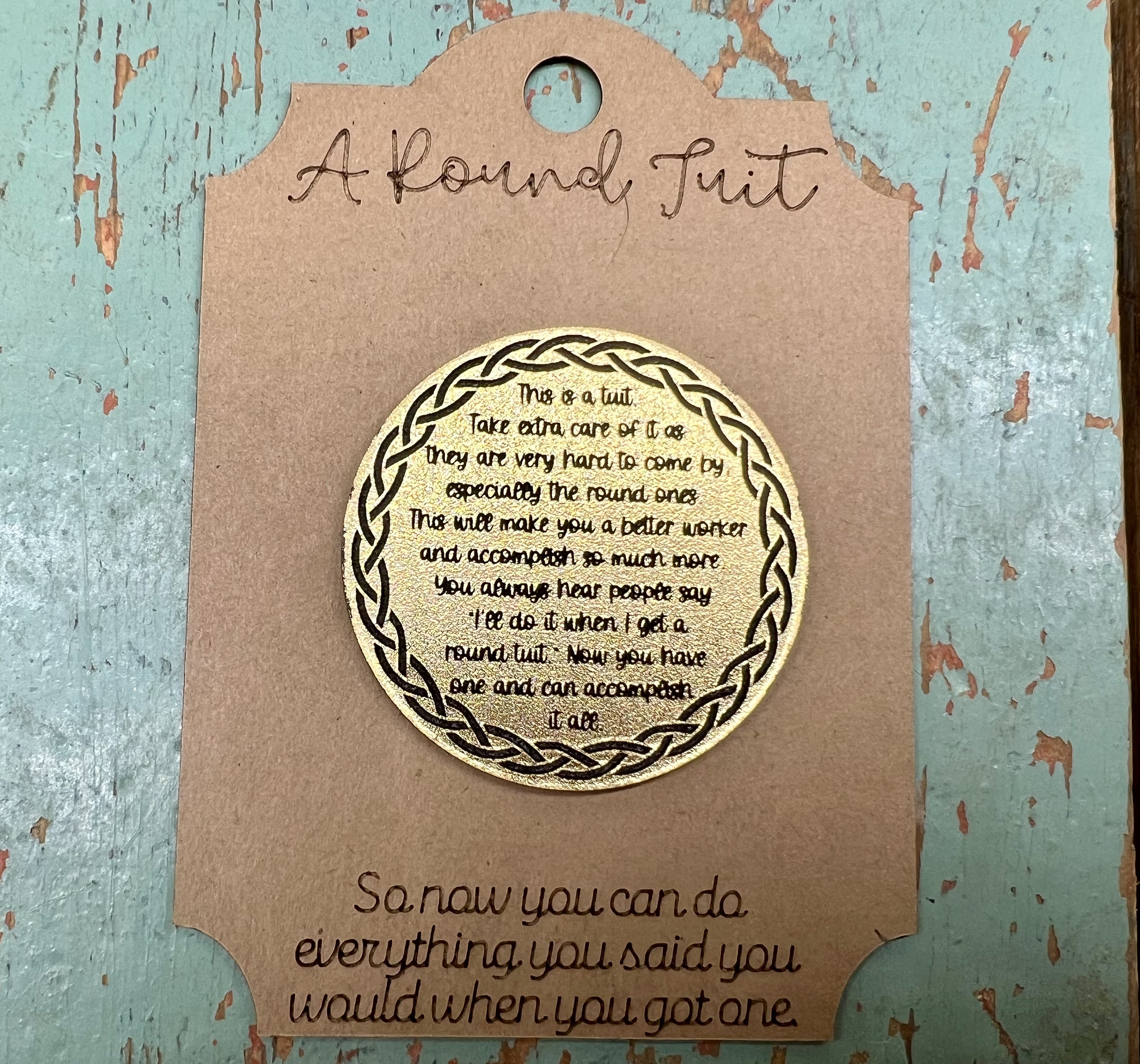 Round Tuit SVG File for Laser Cutters, Glowforge Ready File Includes ...