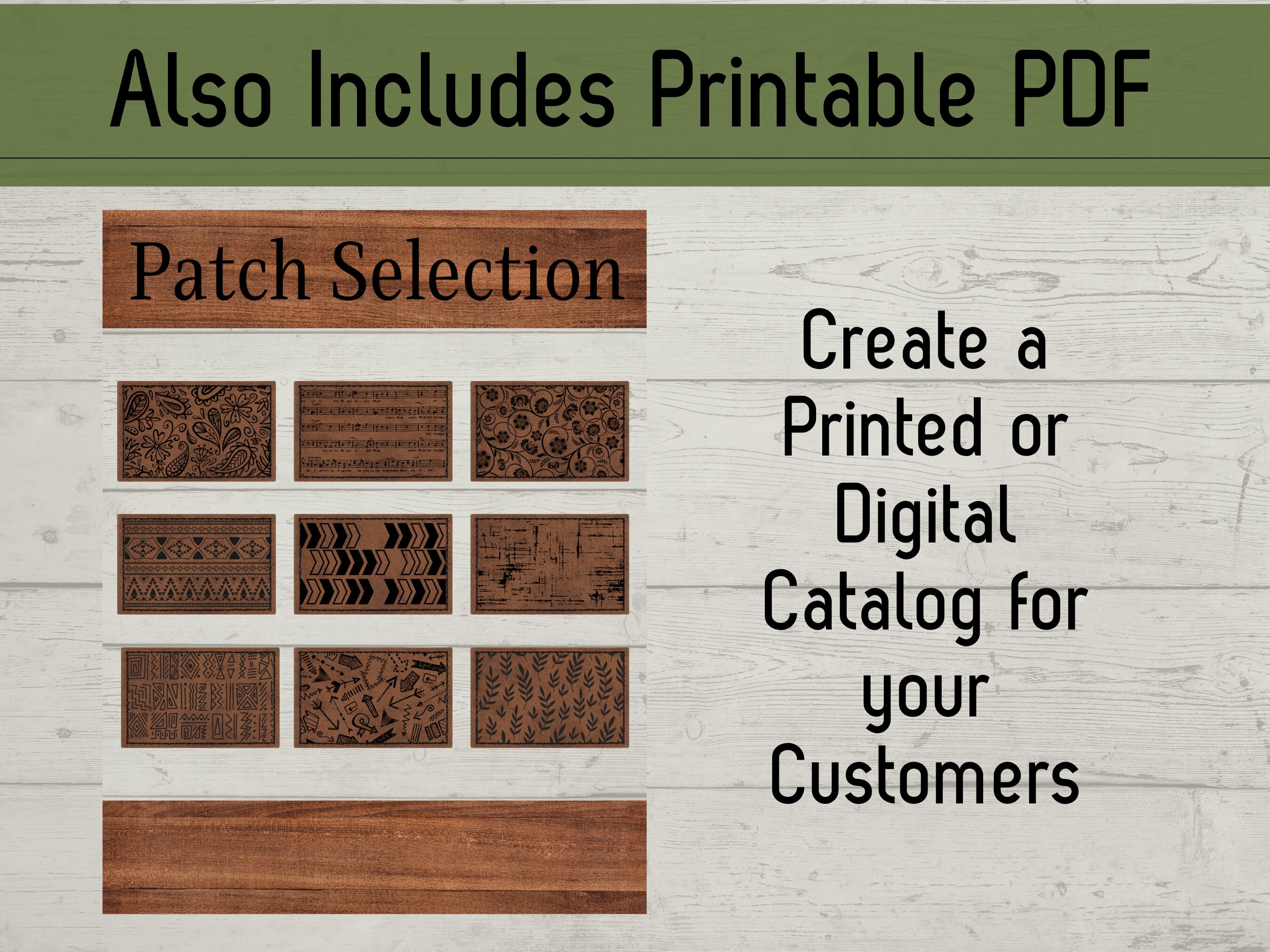 9 Hat Patch Patterns Design Bundle SVG File Laser, Engrave File for ...
