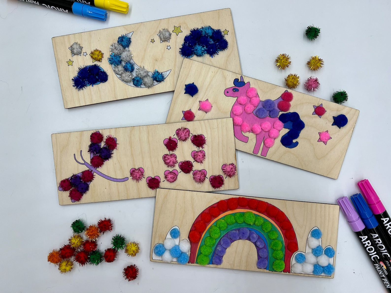 Fantasy Pom Pom SVG File for Laser Cutters, Sensory Boards Glowforge ...