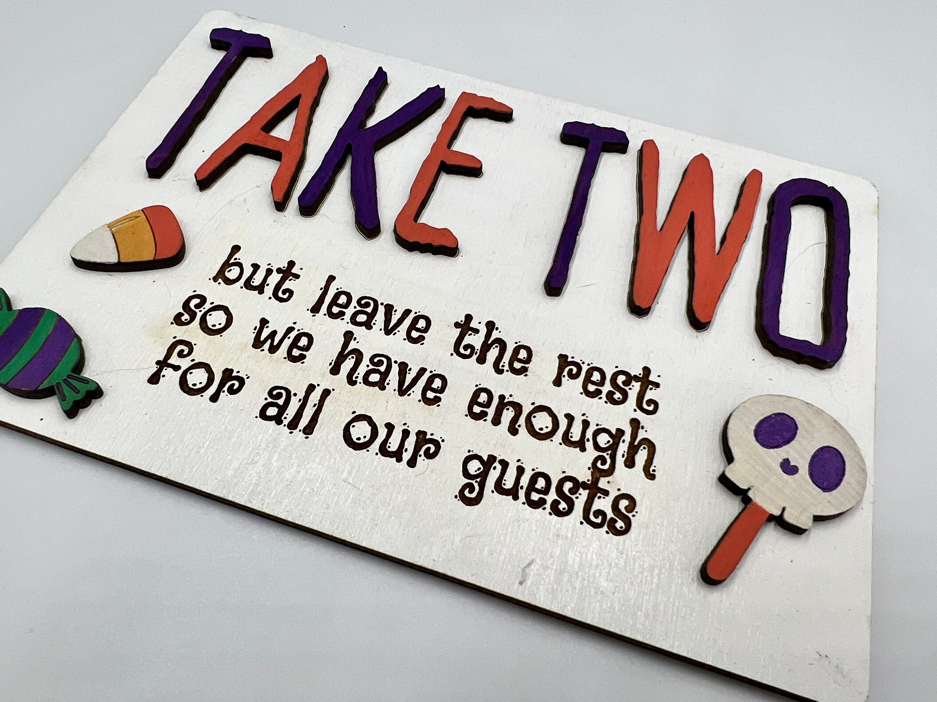 Halloween Candy Sign SVG File for Laser Cutters Take Two and - Etsy